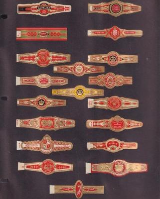 19 LOT VINTAGE CIGAR LABELS FLOR FINA REGALIA RIVALO WITH 3 HOLE ...