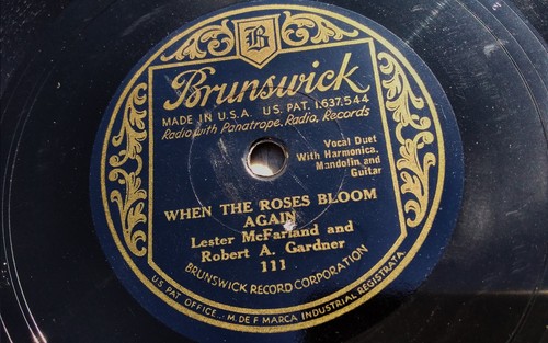 Lester McFarland 78rpm Single 10-inch Brunswick Records #111 When The ...