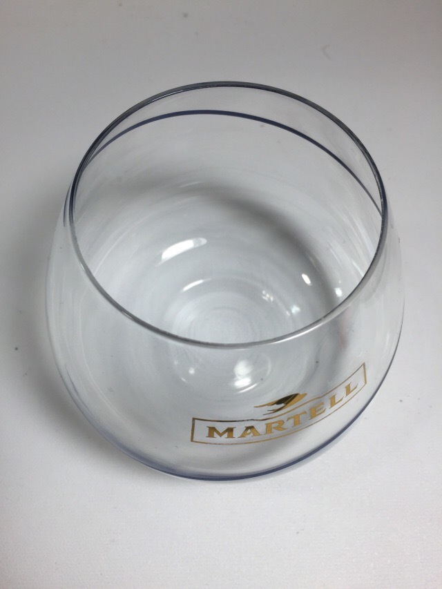 Stemless MARTELL COGNAC Crystal GLASS Balloon SNIFTER Roly Poly Rastal ...