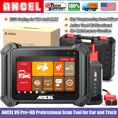 ANCEL V6 Pro+HD Professional Scan Tool for Car and Truck Diagnostic ECU ...