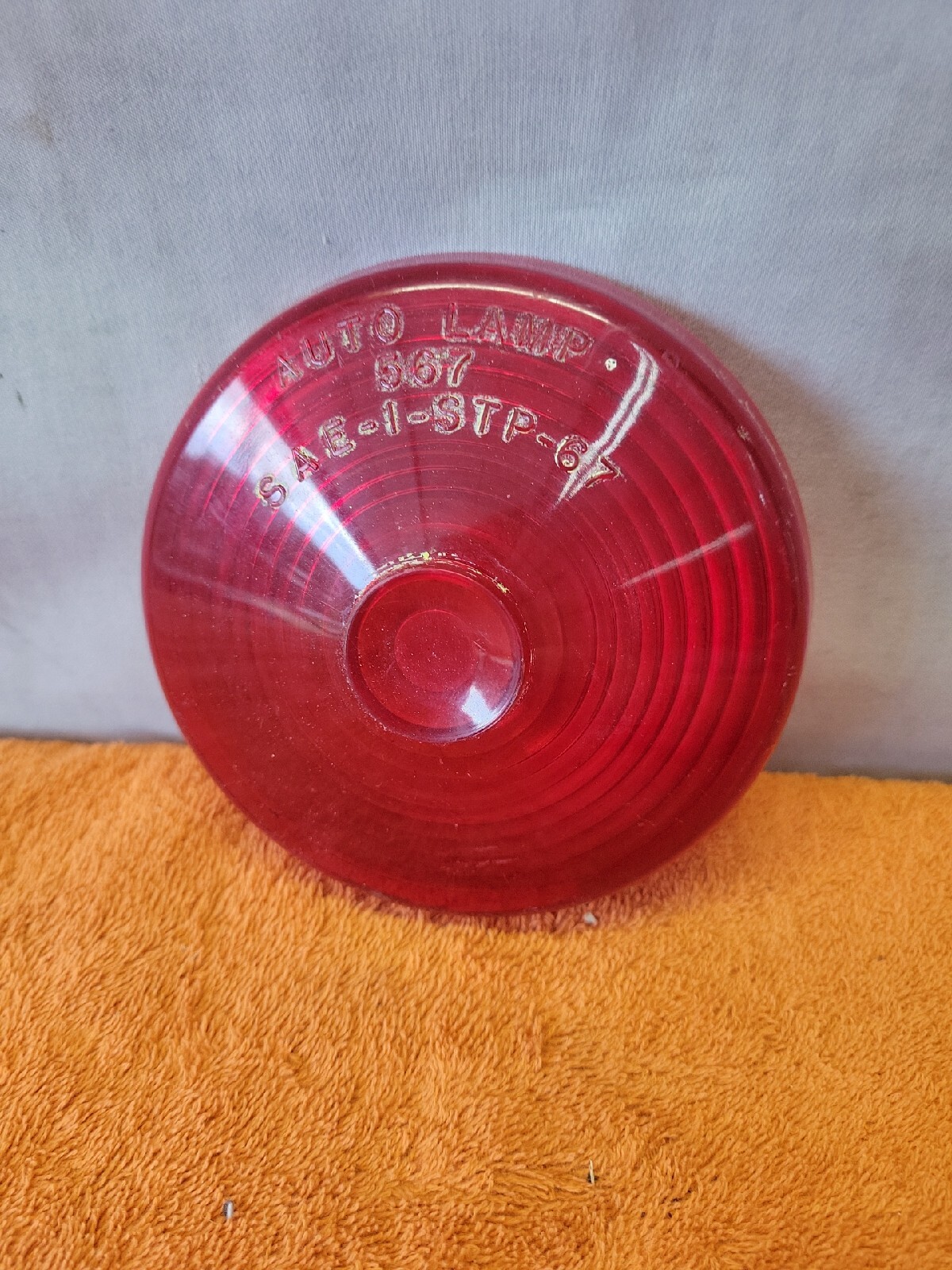 Q-Vintage Auto Lamp 567 SAE-1-STP-67 Red Tail Light Marker Lens 4 1/4 ...
