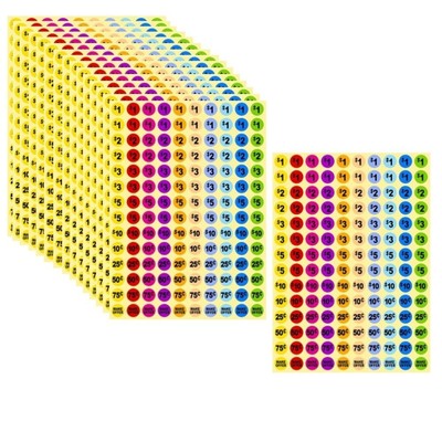 Sale Pricing Stickers Neon Colors Yard Sale Price Stickers Stickers ...
