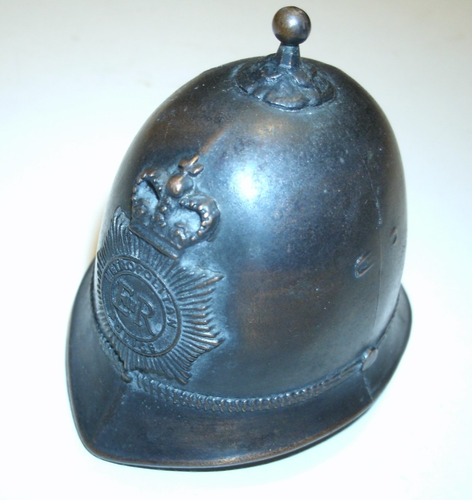 Vintage Metropolitan Police ER Helmet Bell England British Bobby | eBay