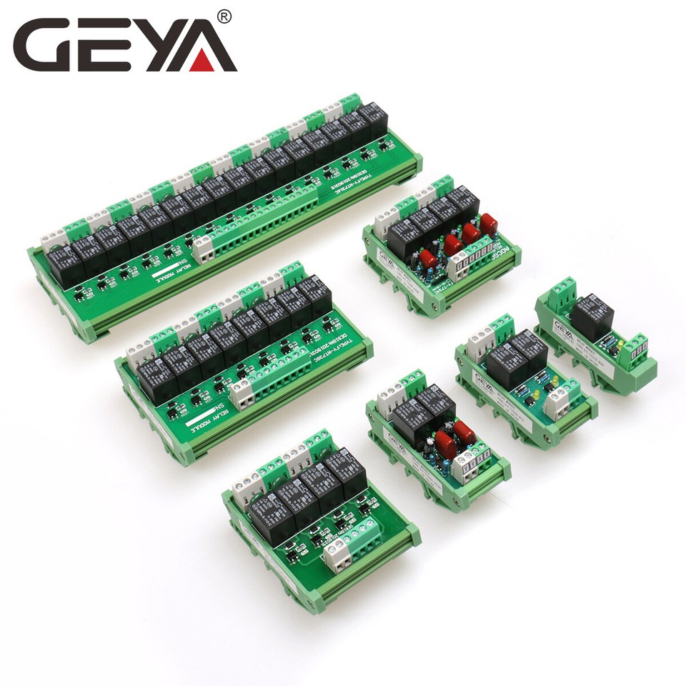 GEYA 12/24V 2-16 Channel Omron Relay Module & Fuse Protect PLC ...