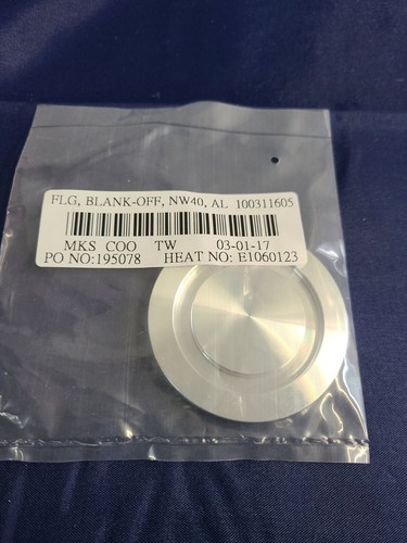 MKS Flange Blank-off NW40 Vacuum fitting Al 100311605 End Cap | eBay