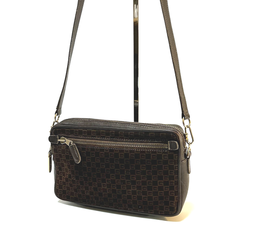 Vintage Gucci Shoulder Bag Women Suede Leather Brown Authentic Rank AB ...