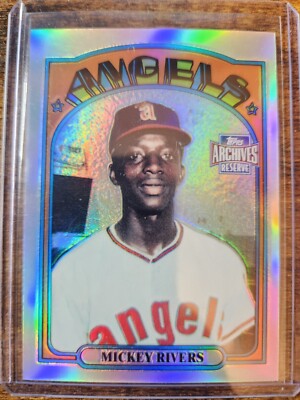 2001 Topps Archives Reserve Mickey Rivers 1972 RC Refractor Style #28 ...