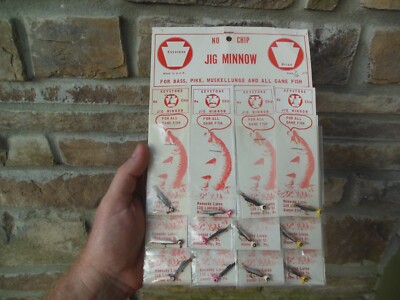 Rare Vintage Renosky Keystone Minnow Store Display Lot of 12 Fishing ...