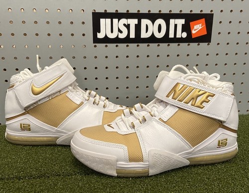 Nike Zoom LeBron 2 Retro 2022 Maccabi Shoes DJ4892 100 Gold White Size ...