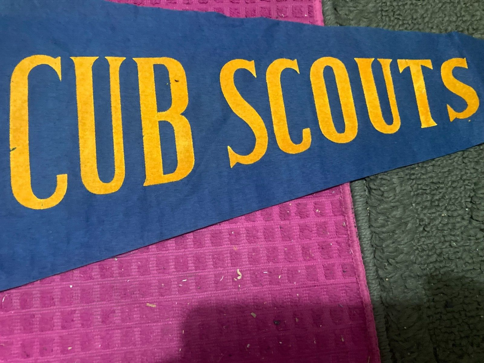 Vintage Cub Boy Scouts Full Size 30" Pennant BANNER Flag BSA - FAST ...
