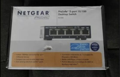 Netgear Prosafe 5-Port 10/100 Desktop Switch NIB | eBay
