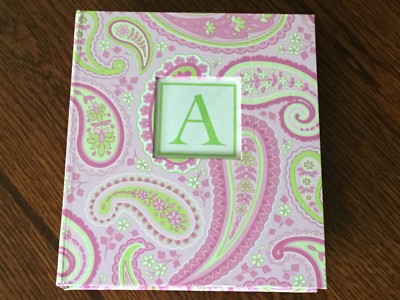 Pink Paisley Hard Cover Address Book w/Interchangeable "Initial" Front ...