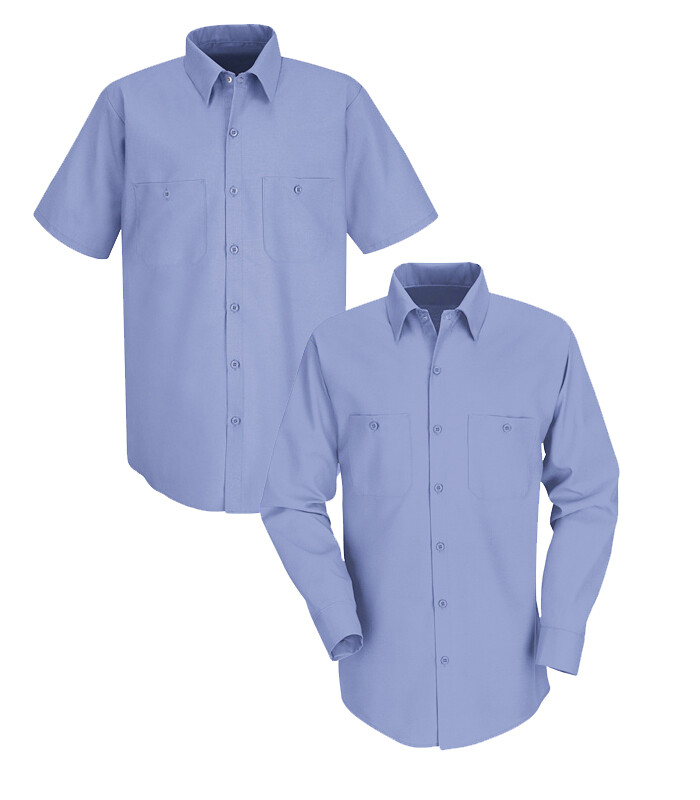 Red Kap Work Shirt Solid Color 2 Pocket Men's Industrial Uniform Long ...