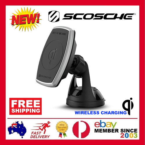 NEW SCOSCHE MagicMount Pro Wireless Fast Qi Charger Magnetic Mount ...