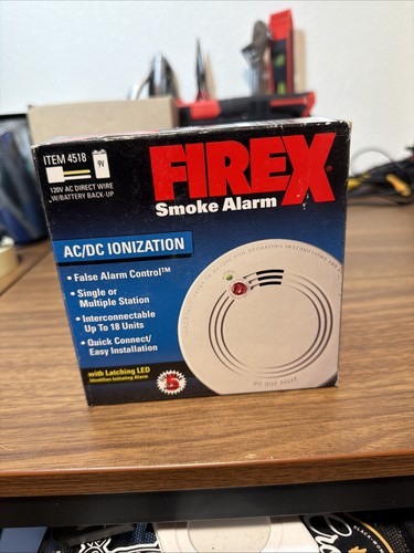 FireX Smoke Alarm Item 4518 120V AC Direct Wire with Battery Back-Up | eBay