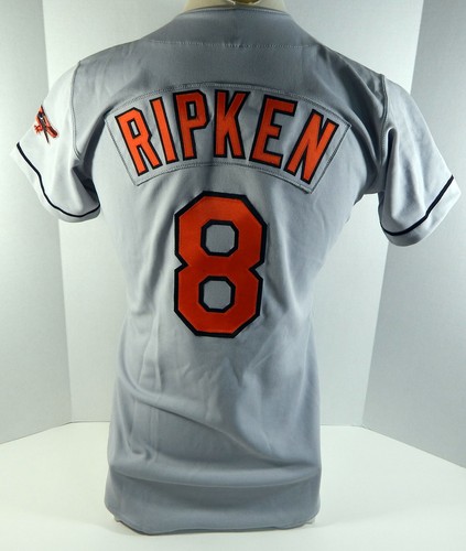 Baltimore Orioles Cal Ripken Jr #8 Authentic Grey Jersey Russell Ath 40 ...