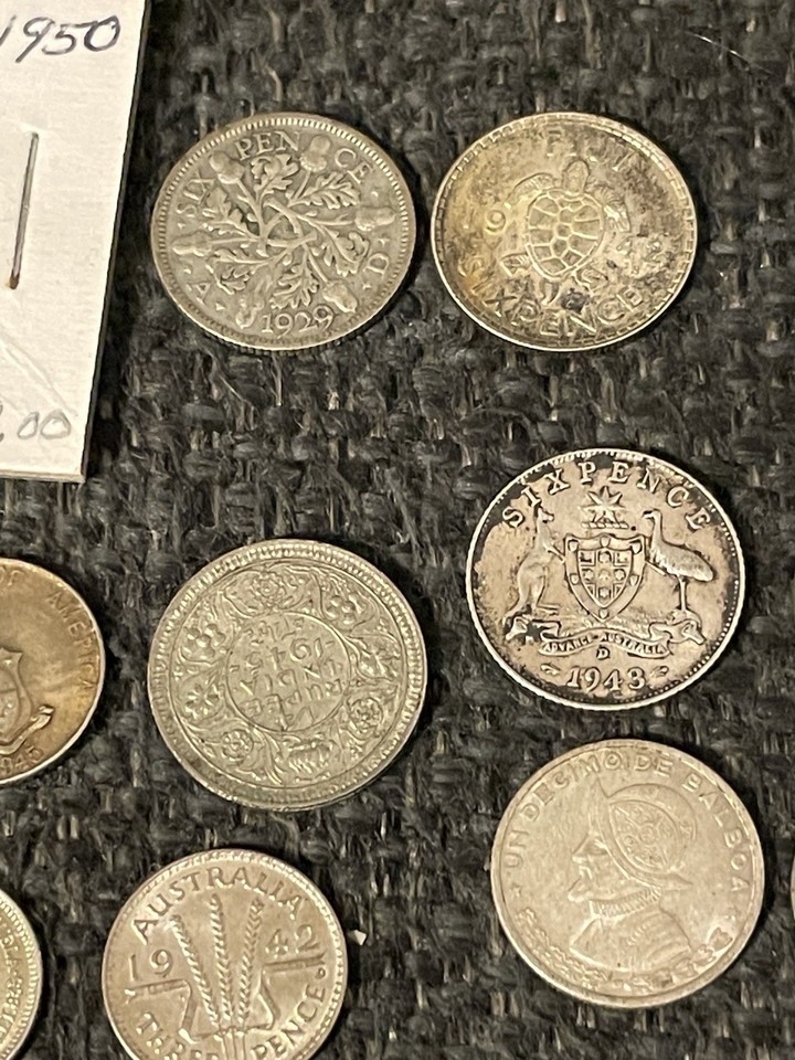 Lot of 17 Foreign Silver Coins Various Countries , Starts At Melt. | eBay