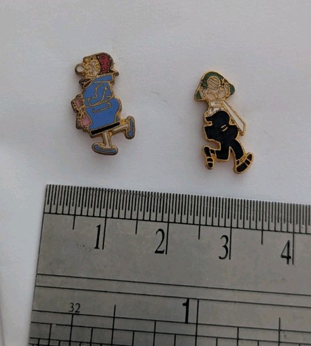 Flo & Andy Capp Small Enamel Pin Badges | eBay