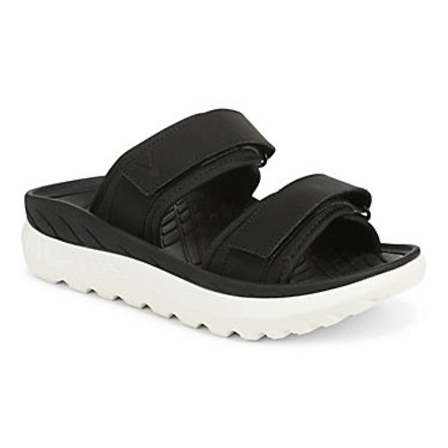 NIB Vionic Renewal Black Unisex Adjustable Hook Loop Comfort Slides ...