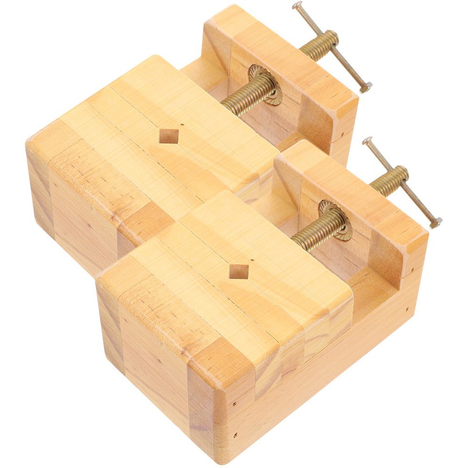 2Pcs Woodworking Seal Carving Vise with Stone Chisel Tools for Crafting ...