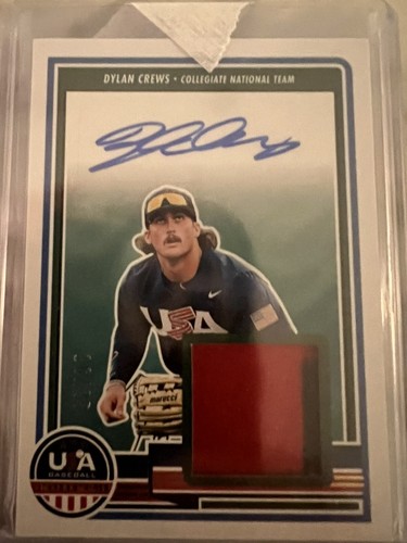 Dylan Crews Signed Panini Team USA Card With Game Worn Material 16/25 ...