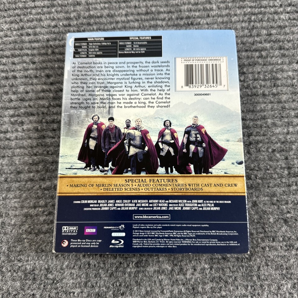 Merlin: the Complete Fifth Season (Blu-ray) 883929326457 | eBay