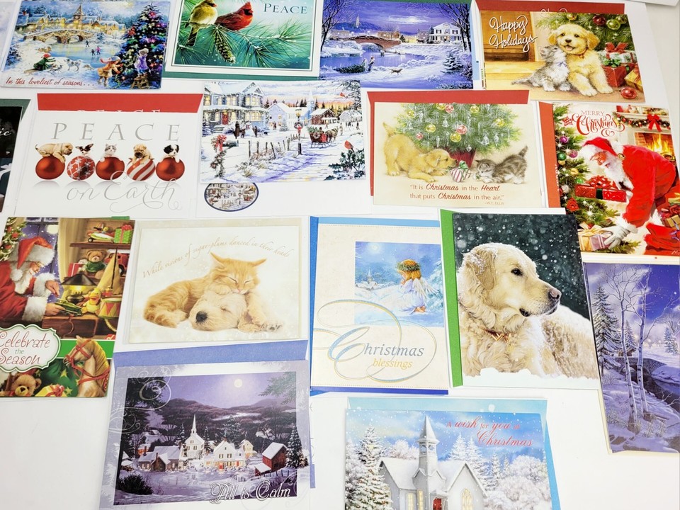 Lot Of 30 New Christmas Cards With Envelopes Multiple Themes | eBay