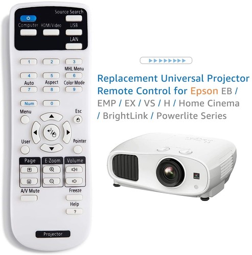 Projector Remote Control For Epson EB-2165W EB-2245U EB-2250U EB-2255U ...