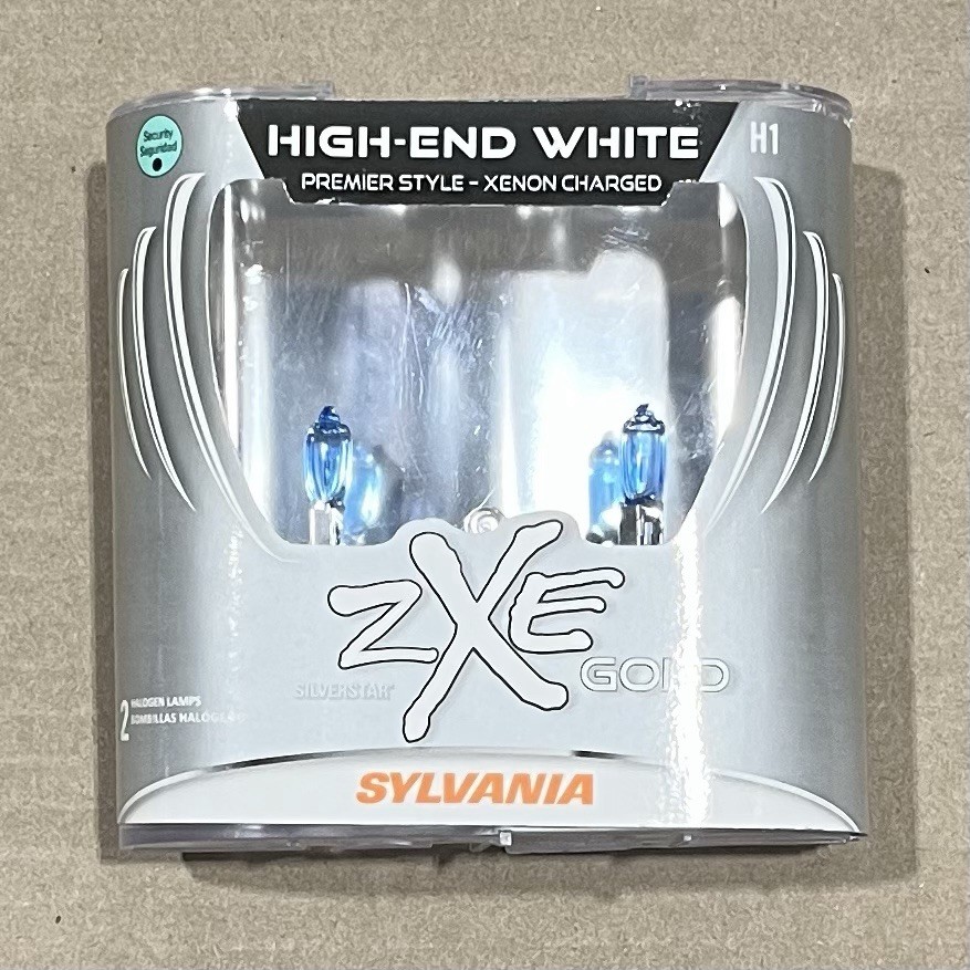 Sylvania H1 SilverStar zXe GOLD High Performance Headlight Bulb Pair ...