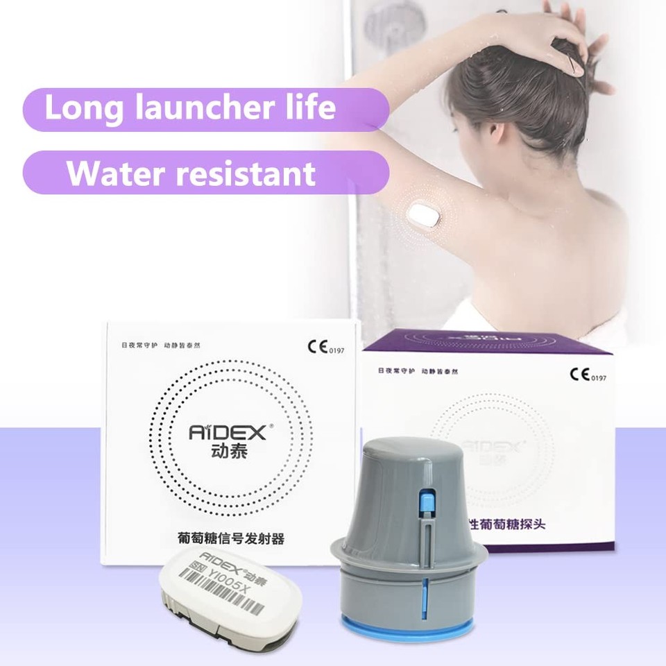 AiDEX 24 Hour Continuous Glucose Monitoring System Home Diabetes ...
