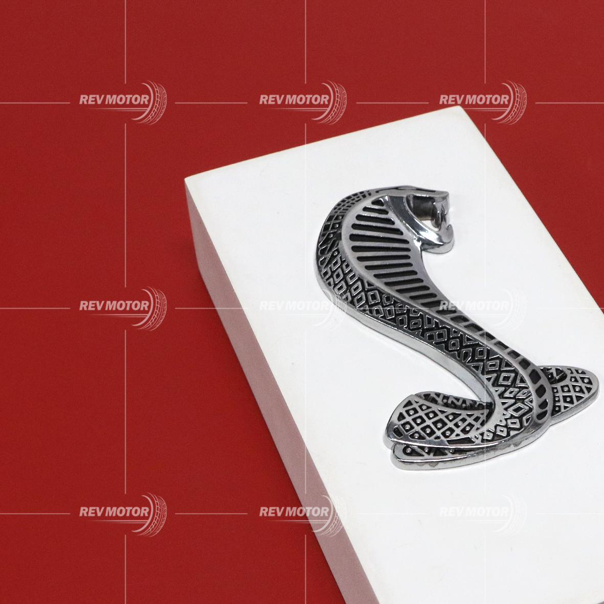 For 1994-2004 Mustang Cobra SVT Snake Emblem Chrome Front Grille Badge ...
