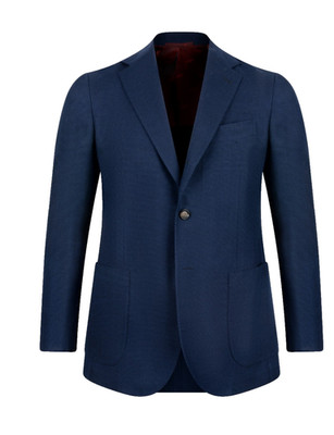 STILE LATINO handmade blazer US 42 EU 52 wool navy blue Vincenzo ...