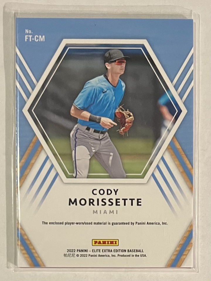 2022 Panini Elite Extra Edition Baseball Cody Morissette Future Threads ...