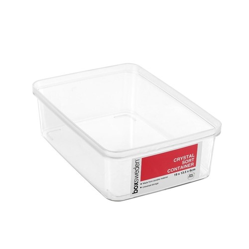 Box Sweden Crystal 19cm Sort Container Home Storage Office Organiser ...