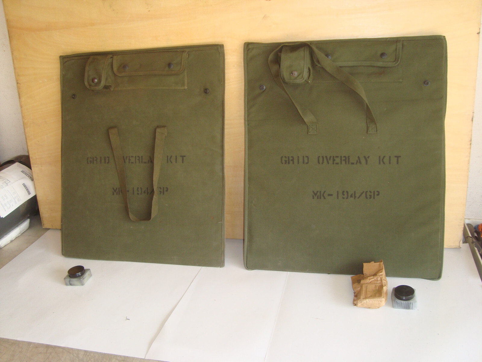 Lot of 2 US Military Portable Field Mobile Desk Overlap Map Kit MK-194 ...