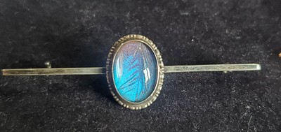 Sterling Silver TLM Beautiful Butterfly Wing Blue Brooch Tie Pin ...