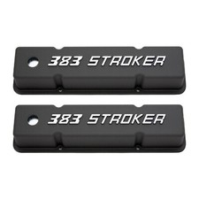 Valve Covers Small Block Chevy 383 Stroker Tall Black & Aluminum ...