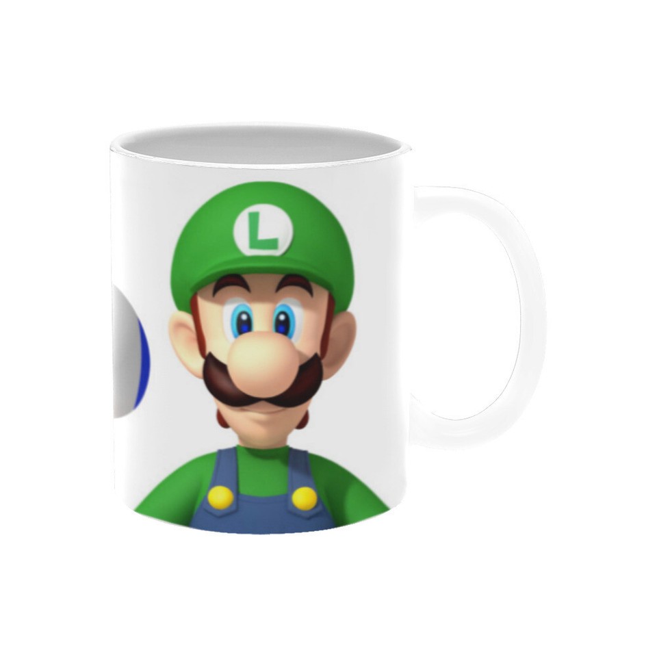 SUPER MARIO BROS MARIO AND LUIGI MUG MUSHROOMS GAMING TEA COFFEE MUG ...
