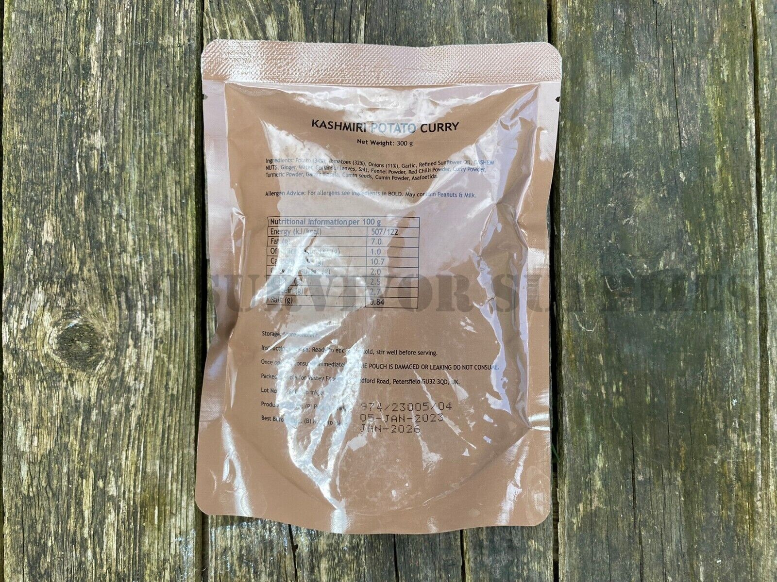6 x MAIN MEAL RATION PACK MIX - Army MRE Camping Survival 24hr Food ...