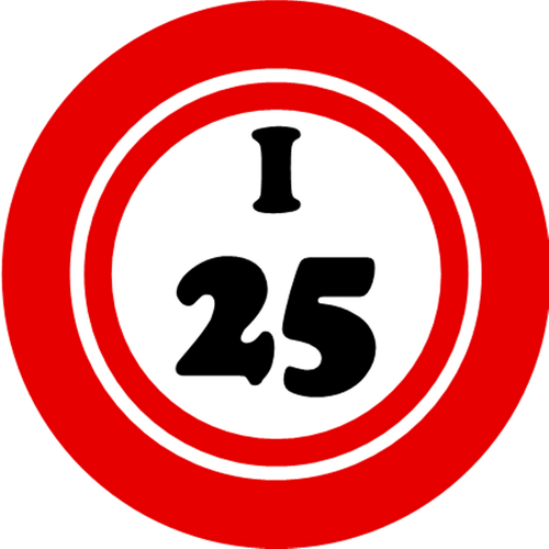 I 25 I25 Bingo Ball - 3 Inch Circle Sticker 3" x 3" - Hobby Number ...