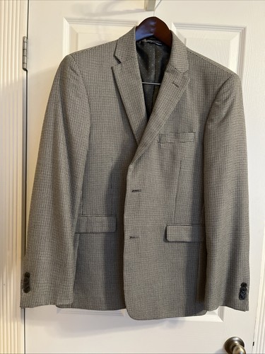Tommy Hilfiger Mens Blazer Suit Jacket RN 47338 Houndstooth 38R Grey ...