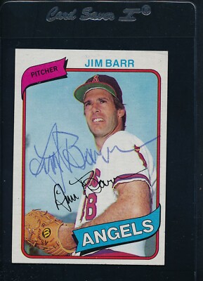1980 Topps #529 Jim Barr Angels Signed Auto *48583 | eBay