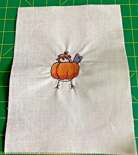 Mummy Chickadee Quilt Block, Pillow Top Machine Embroidered Halloween Decor | eBay
