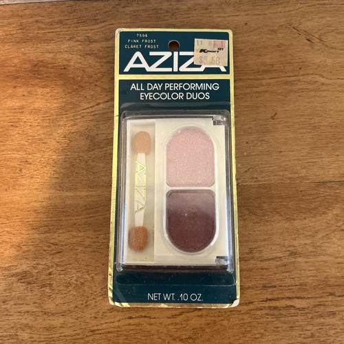 VINTAGE Aziza Eyecolor Cosmetics 1980s Eye Shadow Duo Pink Frost Claret ...