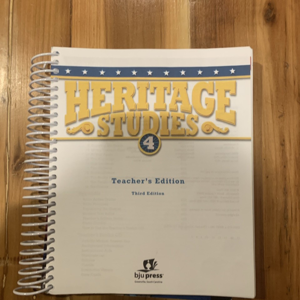 BJU Heritage Studies 4, (3rd Ed) Textbook, & Teachers Edition W/CD ROM | eBay