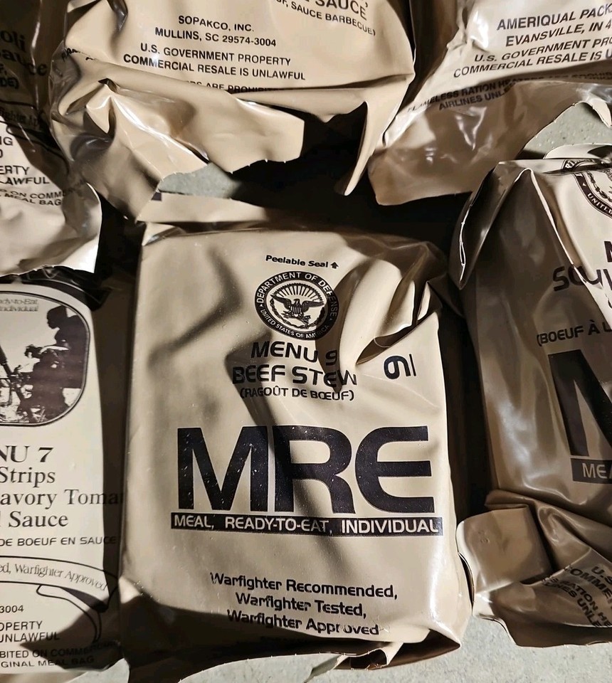 Sealed MRE Meal Ready To Eat Lot of 10 Meals Packs Survival Prepper ...