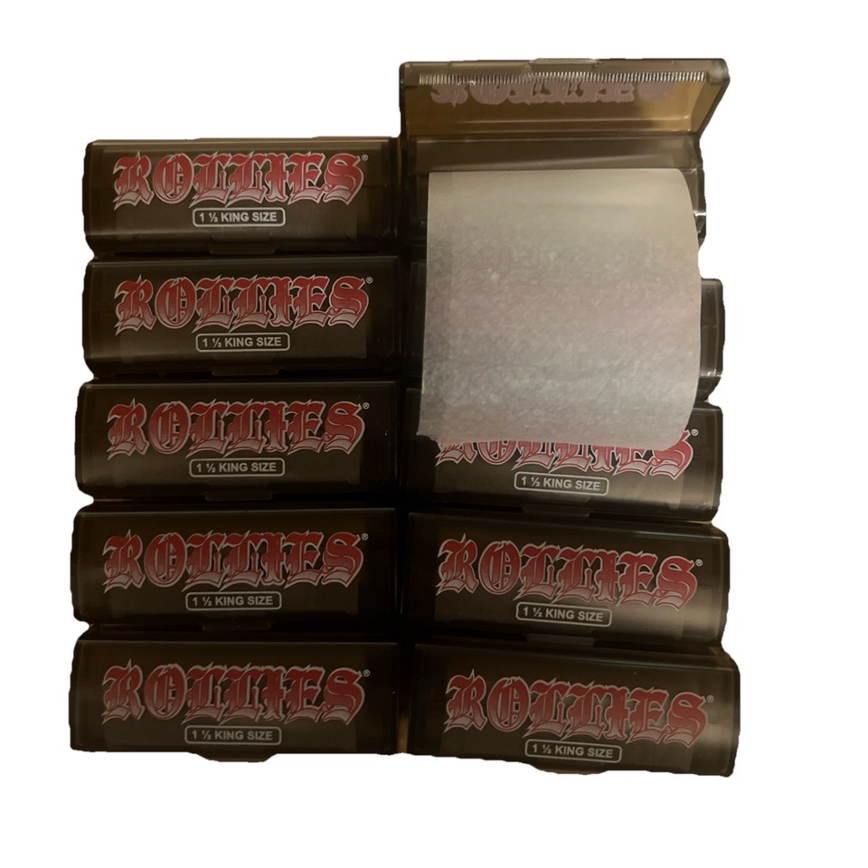 10 Boxes Rollies King Size cigarette rolling papers on a roll 5 Meters ...