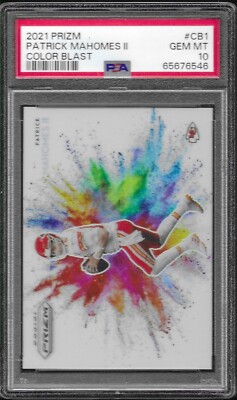 2021 Panini Prizm "Color Blast" #CB1 Patrick Mahomes II PSA 10 GEM MINT ...
