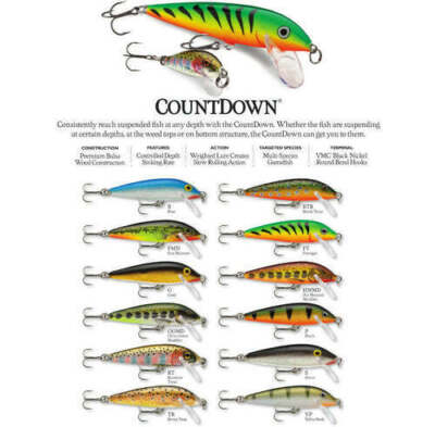 Rapala CountDown 3cm Hard Body Fishing Lure - Choose Colour BRAND NEW @ eBay Fis | eBay Australia
