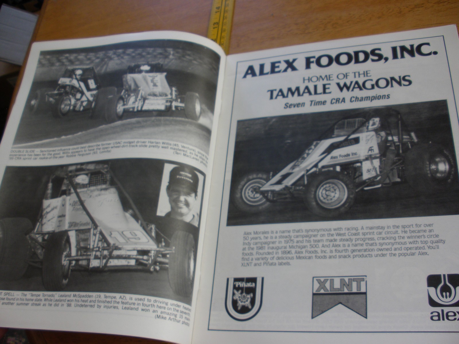 1990 program Sprint Car Races CRA ASCOT Agajanian John Redican Bob ...